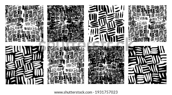 Set Abstract Art Rustic Ink Vector Stock Vector (Royalty Free ...