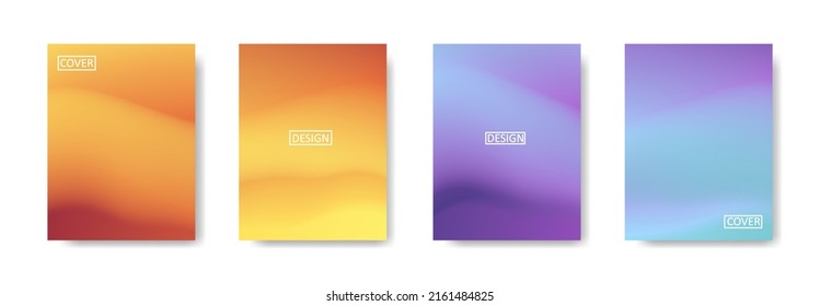 Set Abstract Background Beautiful Gradation Color Stock Vector (Royalty ...