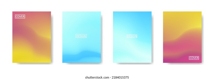 Set Abstract Background Beautiful Gradation Color Stock Vector (Royalty ...