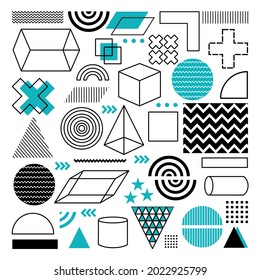 Set Abstract Backgrounds Geometric Shapes Collection Stock Vector ...