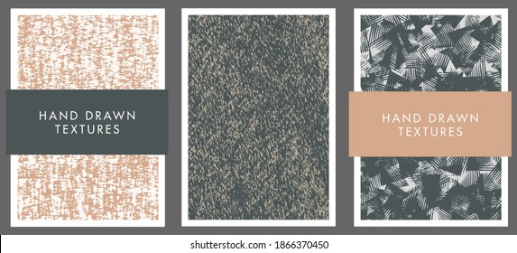 Set Abstract Backgrounds Hand Drawn Textures Stock Vector (Royalty Free ...