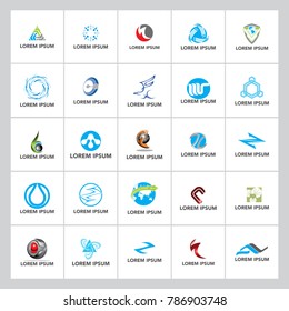 Set Abstract Business Icon Logo Stock Vector (Royalty Free) 786903748 ...