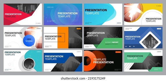 Set Abstract Business Presentation Cover Background Stock Vector ...