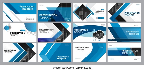 Set Abstract Business Presentation Cover Background Stock Vector ...