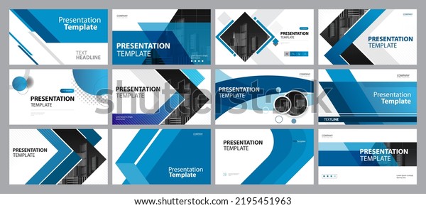 Set Abstract Business Presentation Cover Background Stock Vector ...