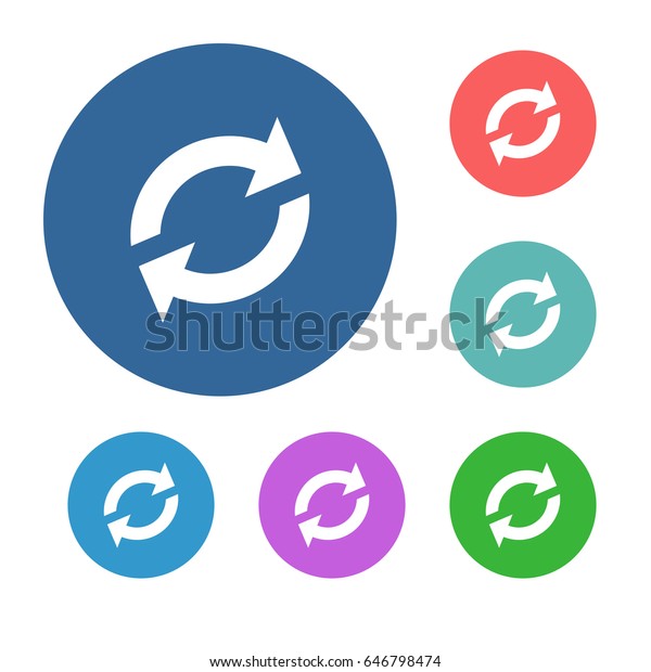 Set Abstract Color Reload Arrow Interface Stock Vector (Royalty Free ...