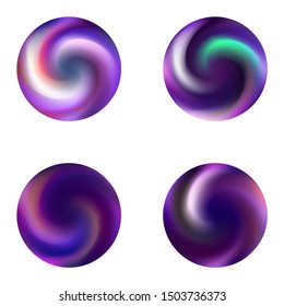 Set Abstract Colorful Round Backgrounds Trendy Stock Vector (Royalty ...