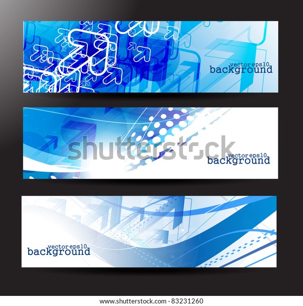 Set Abstract Colorful Web Arrow Headers Stock Vector (Royalty Free ...