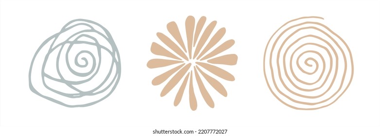 Set Abstract Doodle Elements Design Trend Stock Vector (Royalty Free ...