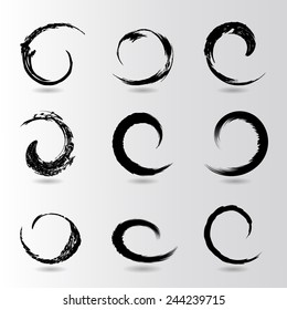 Set Abstract Grunge Logo Design Vector Stock Vector (Royalty Free ...