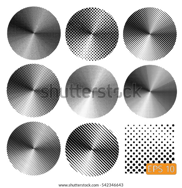 Set of Abstract Halftone Backgrounds. Halftone effect - Stock Image ...