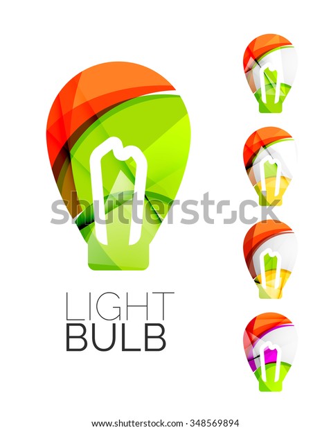 Set Abstract Light Bulb Icons Business Stock Vector (Royalty Free ...