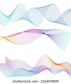 Set Abstract Lines Colors Design Element Stock Vector (Royalty Free ...