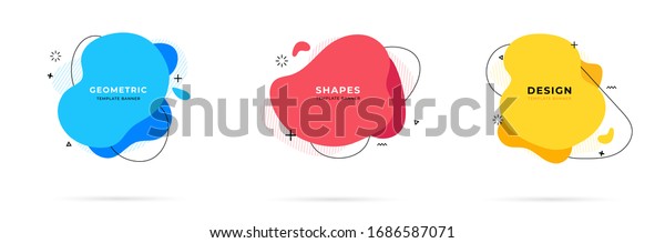Set Abstract Modern Geometric Graphic Element Stock Vector (Royalty ...