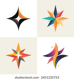 Forma de estrella simétrica .eps Royalty Free Stock SVG Vector