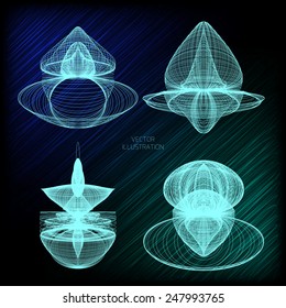 Set Abstract Technology Icons Logo Stock Vector (Royalty Free ...