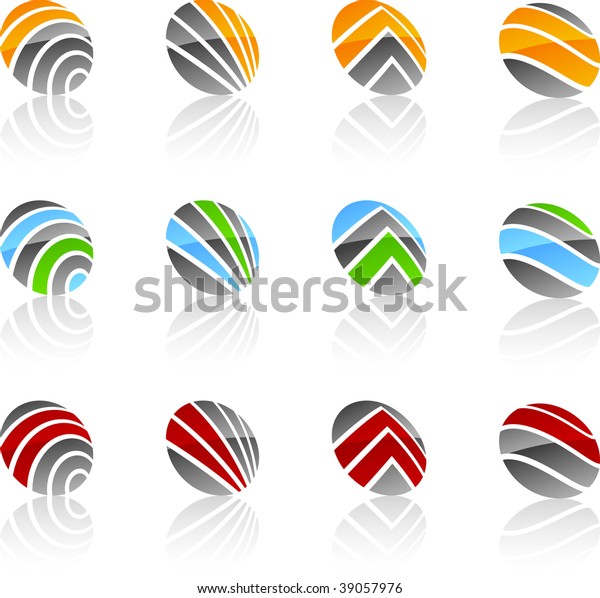 Set Abstract Vector Icons Such Logos Stock Vector (Royalty Free) 39057976