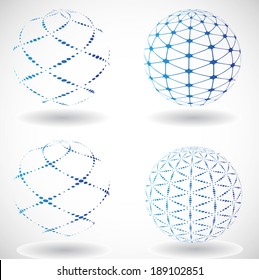 Set Abstract Vector Spheres Stock Vector (Royalty Free) 189102851 ...
