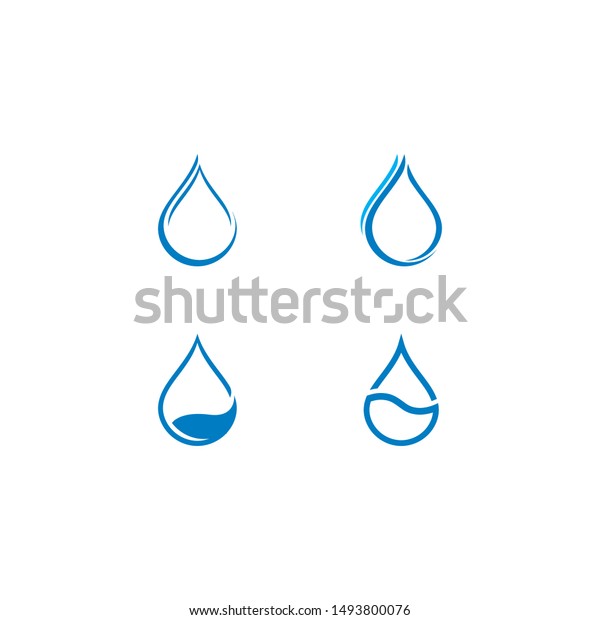 Set Abstract Water Drops Symbols Logo Stock Vector (Royalty Free ...