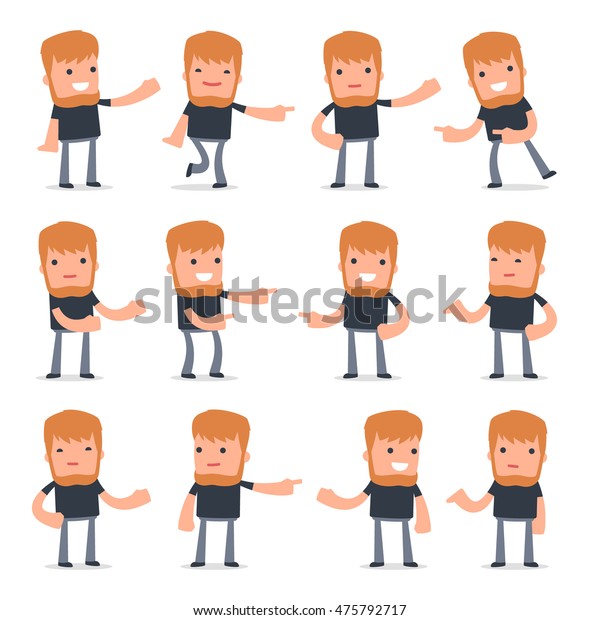 Set Active Positive Character Videobloger Making Stock Vector (Royalty ...