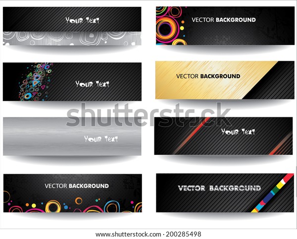 Set Advertising Banners On Different Topics Stock Vector (Royalty Free ...