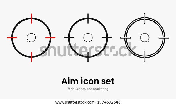 Set Aim Target Transparent Isolated Aim Stock Vector (Royalty Free ...