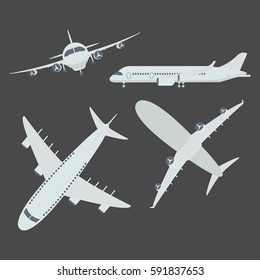 Set Aircraft Airplane Different Point Vector Stock Vector (Royalty Free ...
