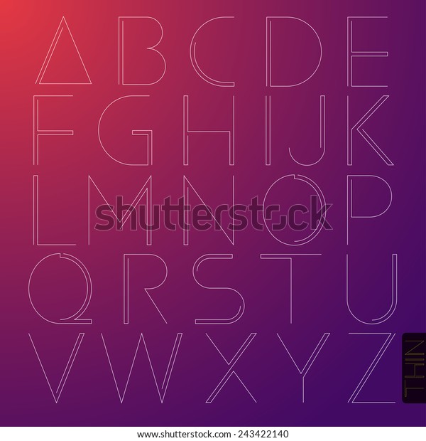 Set Alphabet Capital Letter Vector Illustration Stock Vector (Royalty ...