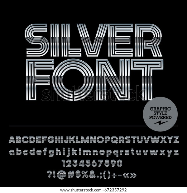 Set Alphabet Letters Numbers Punctuation Symbols Stock Vector (Royalty ...