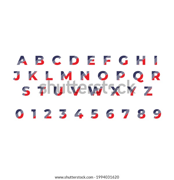 Set Alphabet Numbers Logo Icons Vector Stock Vector (Royalty Free ...