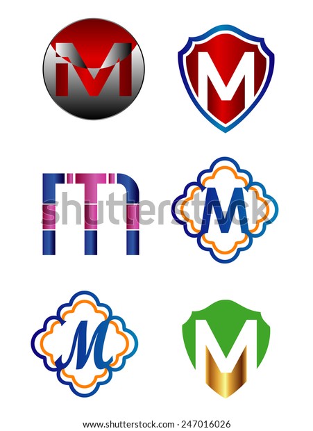 Set Alphabet Symbols Elements Letter M: เวกเตอร์สต็อก (ปลอดค่าลิขสิทธิ์ ...