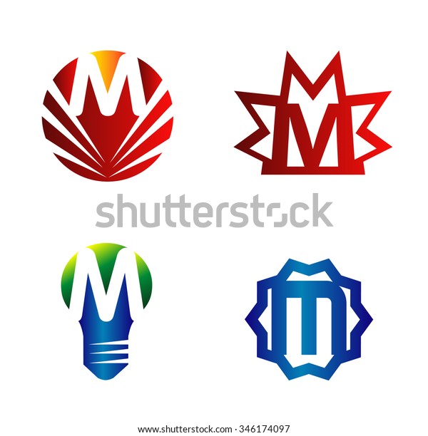 Set Alphabet Symbols Elements Letter M Stock Vector (Royalty Free ...