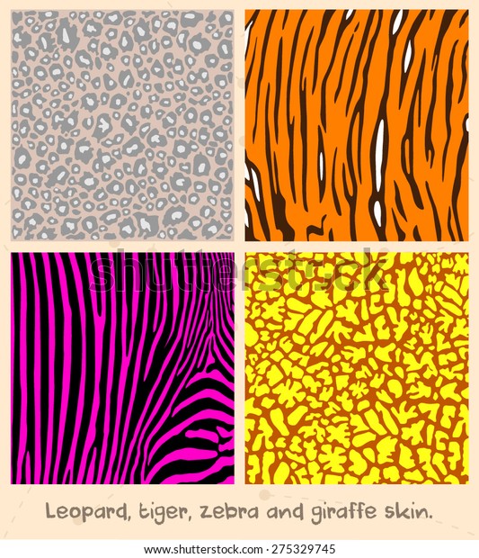 Set Animals Skin Vector Illustration Stock Vector (Royalty Free ...