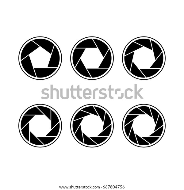 Set Aperture Icons Various Number Aperture Stock Vector (Royalty Free ...