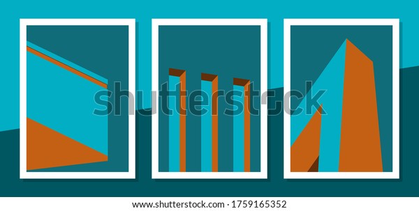 Set Architectural Corner Buildings Shows Shape Stock Vector (Royalty ...