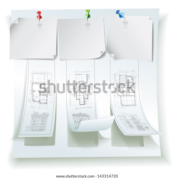 Set Architectural Design Elements Isolated On Stock Vector (Royalty ...