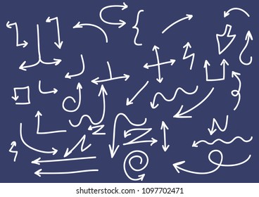 Set Arrow Icons Fine Lines Symbols Stock Vector (Royalty Free ...