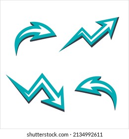 Set Arrow Stickers Vector Illustration 3d Stock Vector (Royalty Free ...