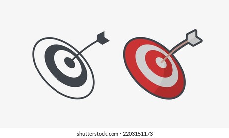 Set Arrows Target Icons Isolated On Stock Vector (Royalty Free ...