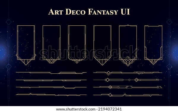 Set Art Deco Modern User Interface Stock Vector (Royalty Free ...