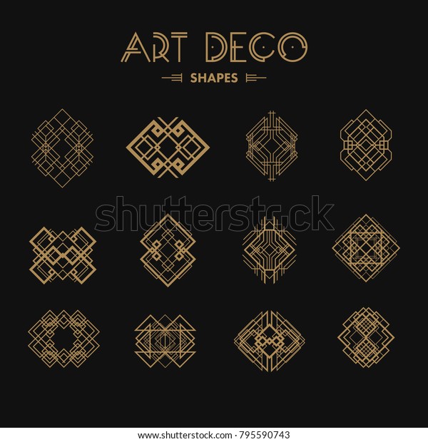 Set Art Deco Shapes Signs Creative 스톡 벡터(로열티 프리) 795590743 | Shutterstock