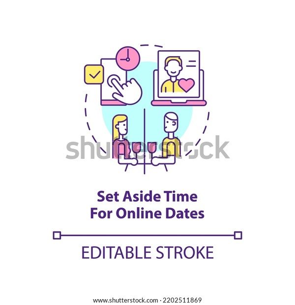 Set Aside Time Online Dates Concept Stock Vector (Royalty Free ...