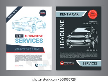 Auto Repair Services Business Layout Templates Stock Vector (Royalty ...