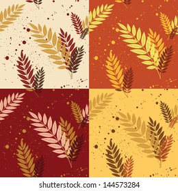 Set Autumn Patterns Stock Vector (Royalty Free) 144573284 | Shutterstock