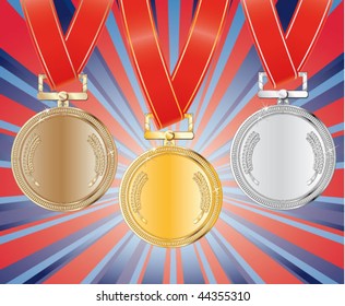 Award Medals On Background Stock Vector (Royalty Free) 50861605
