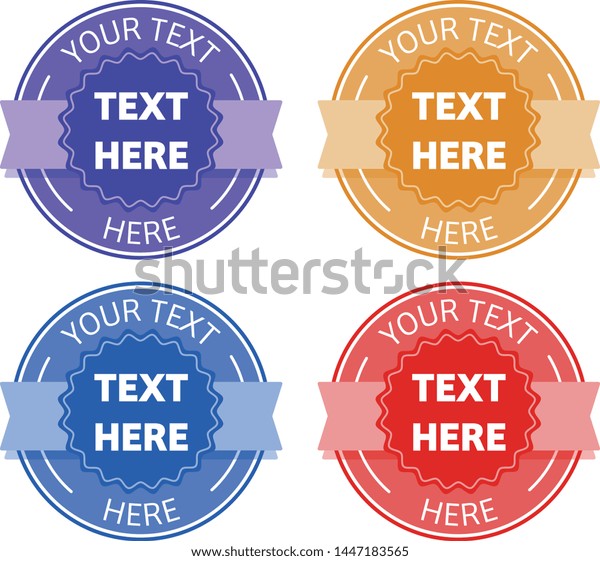 Set Badges Color Collection Stock Vector (Royalty Free) 1447183565 ...