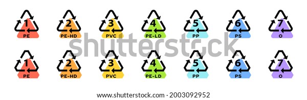 Set Badges Marking Plastic Industrial Marking Stock Vector (Royalty ...