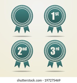 Set Paper Badges Ribbons Set Paper: vector de stock (libre de regalías ...