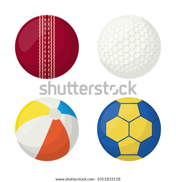 Set Balls Different Types Sports Isolated: เวกเตอร์สต็อก (ปลอดค่า ...