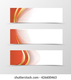 Set Banner Design Banner Header Design Stock Vector (Royalty Free ...